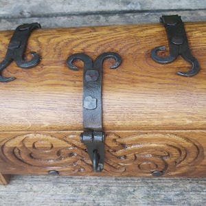 Oak Chest Hand Made, Small Viking Chest With Hand Forged Hinges ...