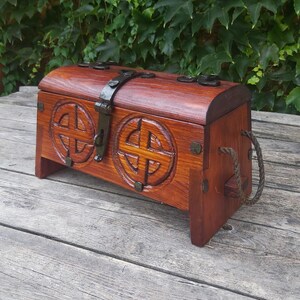 Oak Chest Hand Made, Small Viking Chest With Hand Forged Hinges ...