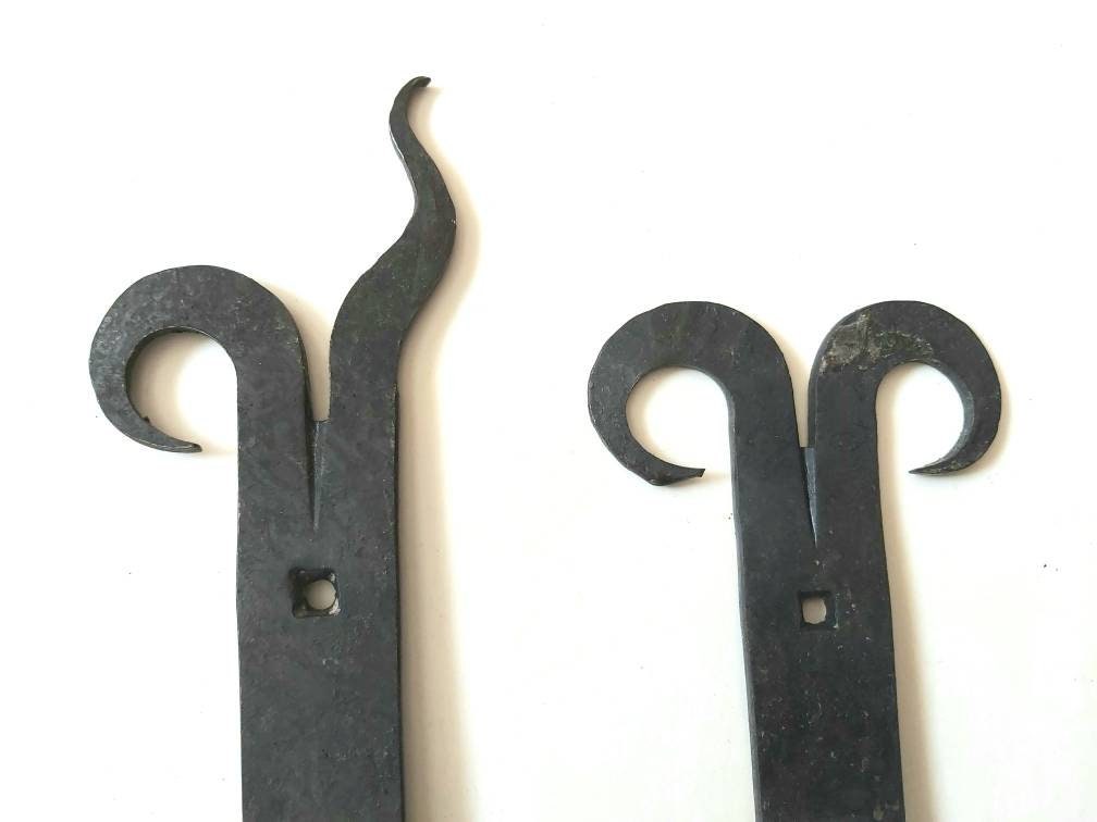 Set of chest hardware steel forged fittings medieval style | Etsy