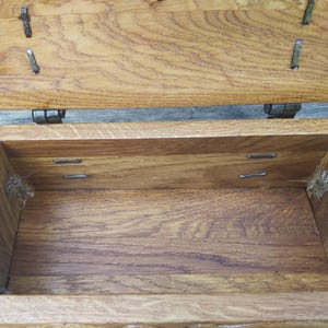 Oak Chest Hand Made, Small Viking Chest With Hand Forged Hinges ...
