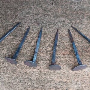 Set of 6 Hand Forged Nails, Blacksmith Made Nails. - Etsy