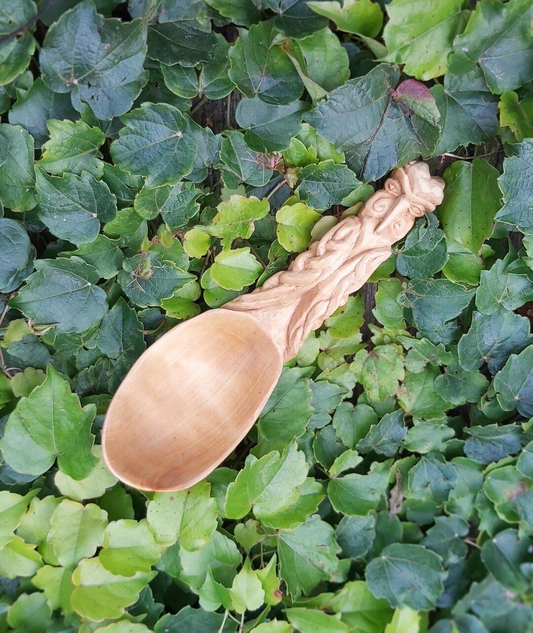 Large Spoon Hand Made, Hand Carved Spoon, Sculpted Spoon, Spoon With a ...