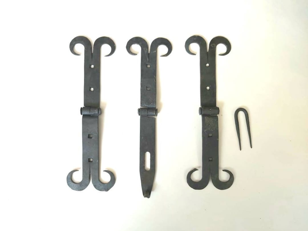Set of Hinges for a Chest, Hand Forged Hinges, Metal Chest Hardware Hand Made, Box Hinges, Chest ...