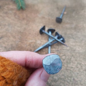 Set of 6 Hand Forged Nails, Blacksmith Made Nails. - Etsy