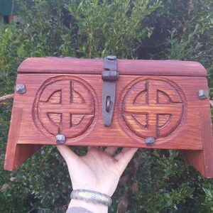 Oak Chest Hand Made, Small Viking Chest With Hand Forged Hinges ...