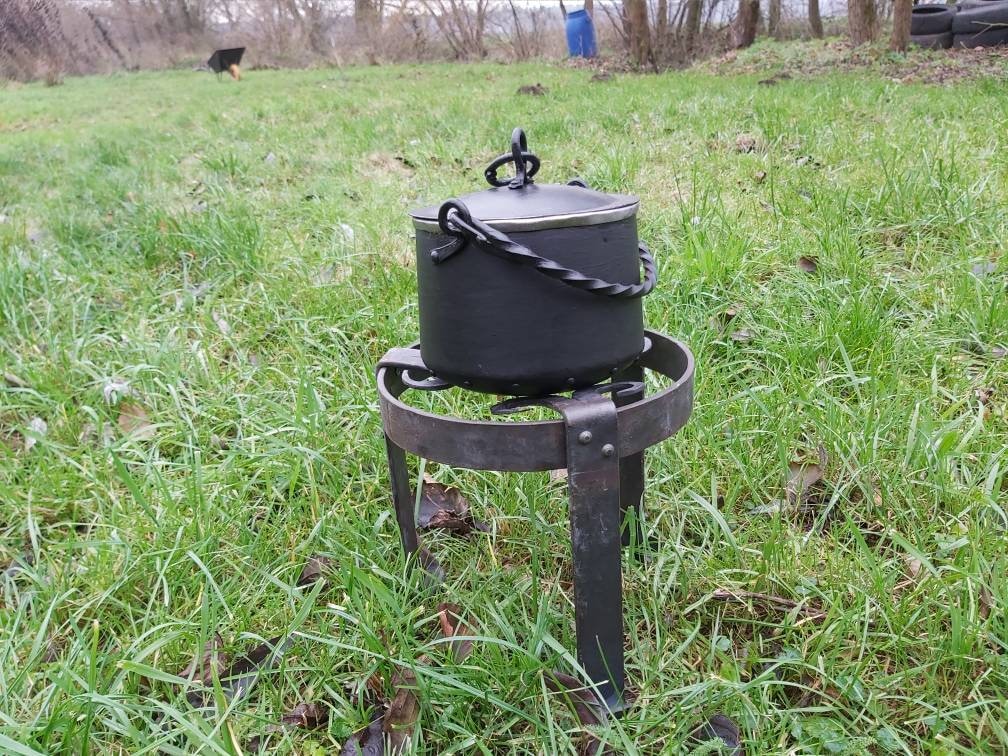 Forged Tripod Medieval Steel Tripod Historical Reenactment - Etsy