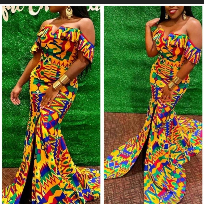 African Kente Dress Etsy