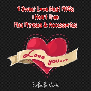 Valentines Clipart, Watercolor House Png, Sublimation, Sweet Heart Card ...