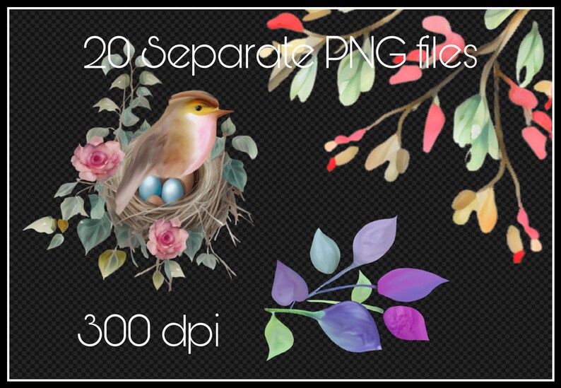 Best Spring Watercolor Clipart, Garden Pngs, Floral Art, Easter ...