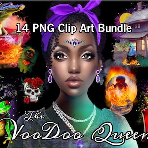 Best Mystic Witch PNG Bundle, Voodoo Queen, Black Magic, Alligator ...