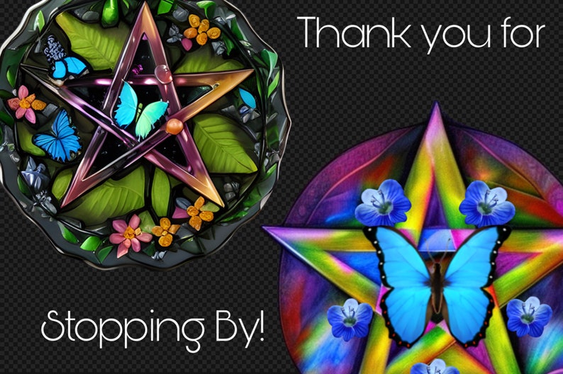 Bundle Glass Pentagram Clipart, PNG, Sublimations, Commercial Use ...