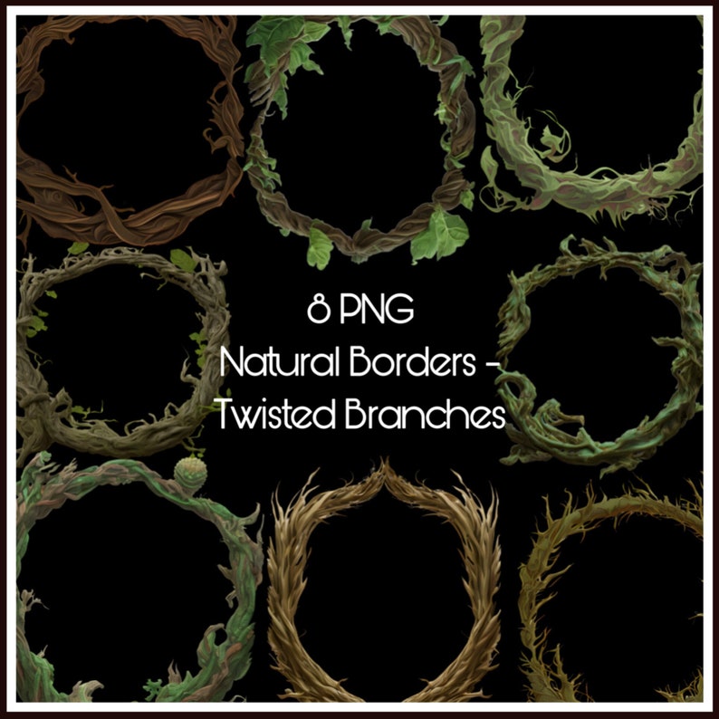 Frames Png, Border Clipart, Beautiful Twisted Tree Branch Border ...