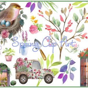 Best Spring Watercolor Clipart, Garden Pngs, Floral Art, Easter ...