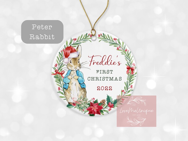 First Christmas Decoration | Personalised Tree Ornament |baby's First ...