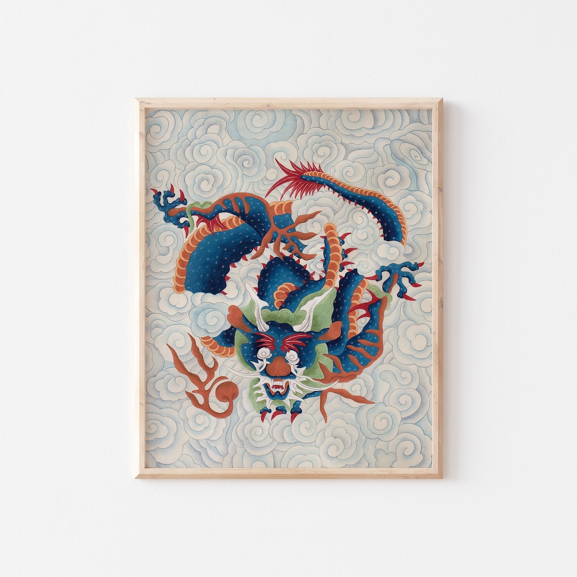 Korean Art Digital Download, Dragon Art Print - Etsy