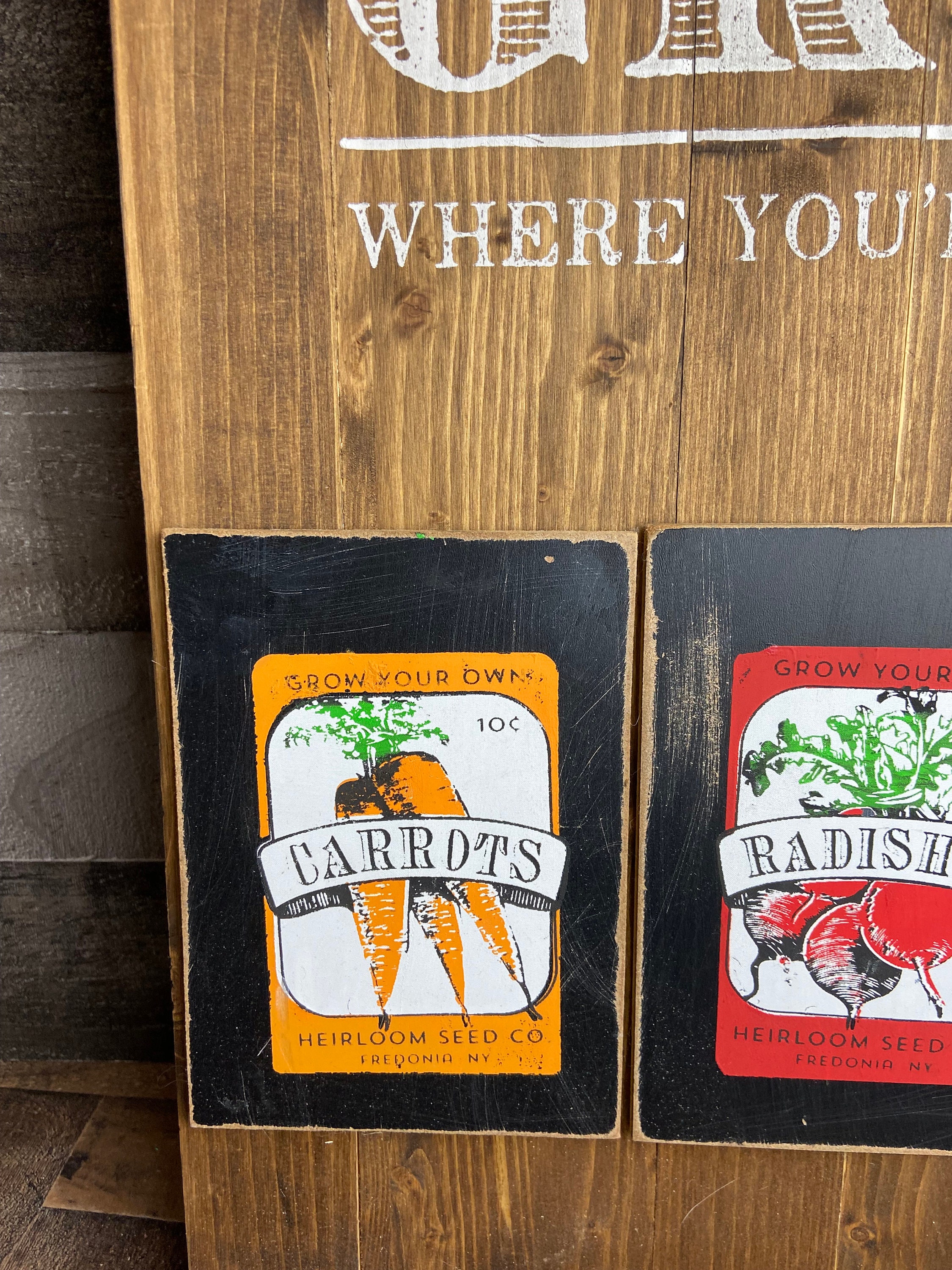 Grow Where You Are Planted, Garden Sign, Vegetable Packets, Market Sign ...