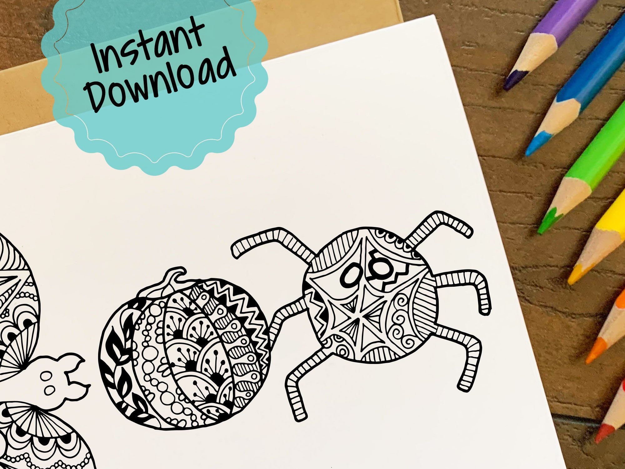 Print at Home Colorable Halloween Card Halloween BOO Card for Coloring ...