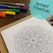 Print at Home Colorable Birthday Card Mandala | Happy Birthday Card for ...