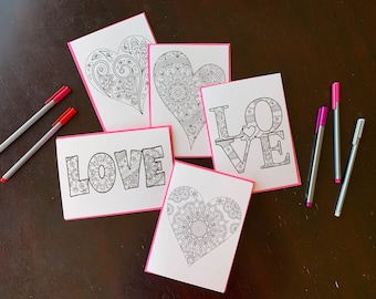 Color Your Own Greeting Card - Etsy