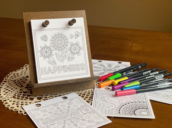 Mindfulness Cards Deck With Stand Positive Affirmation & | Etsy