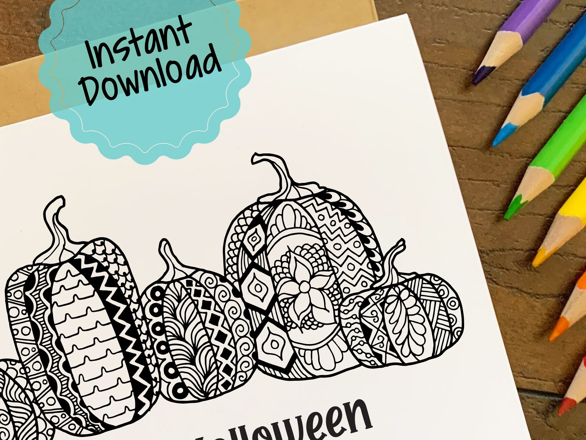 Print at Home Colorable Halloween Card Pumpkin Card to Color Halloween ...