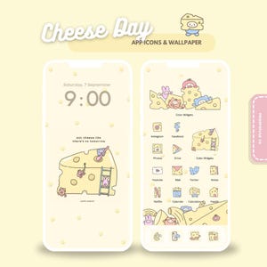 Cheese Day Ios Android Purple App Icons, Cute Custom Phone Theme, Home ...