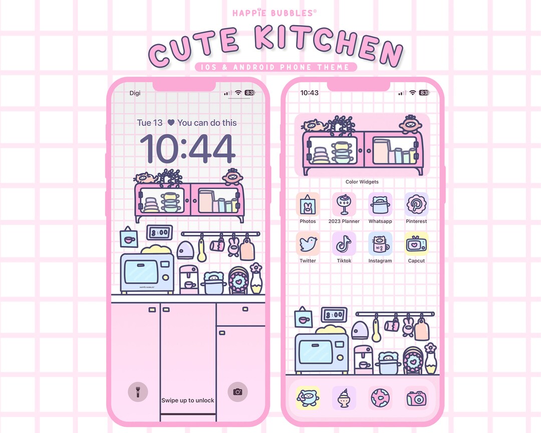 Cute Kitchen Ios Android Custom App Icons, Cute Phone Theme, Home ...