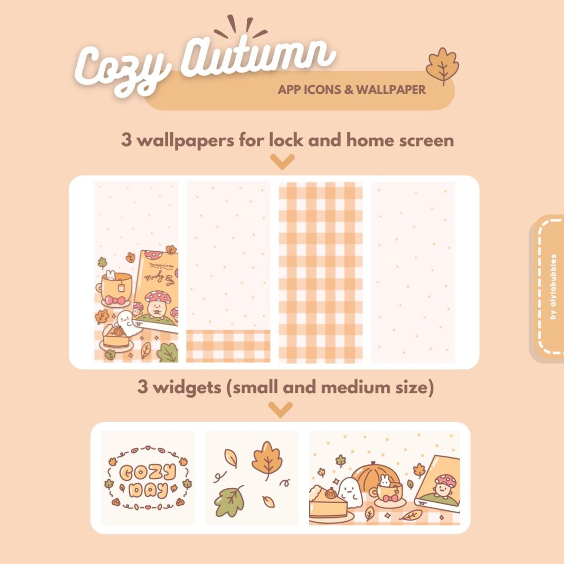 Cozy Autumn App Icon Set, Cute Ios Android Theme - Etsy