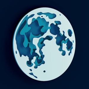 3d Layered Moon Svg, 3d Svg, Laser Cut Files, Cnc Files for Wood ...