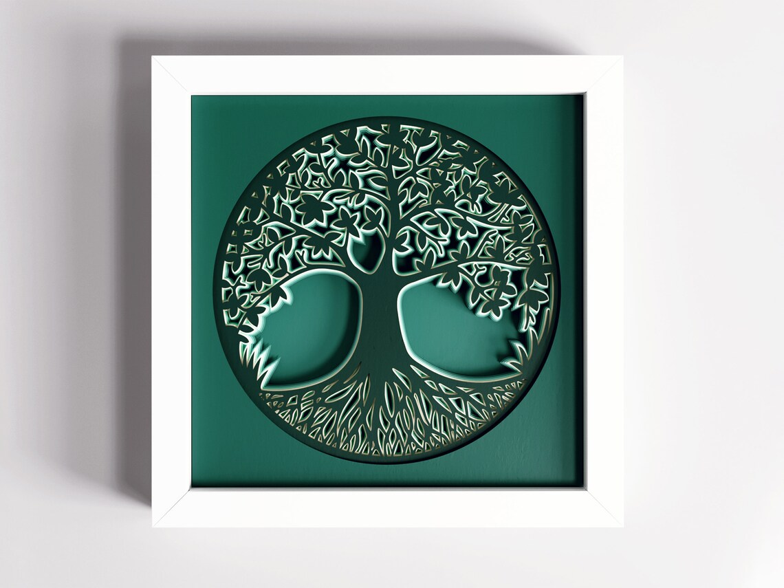 3D Tree of Life SVG - Shadow Box Svg, Family Tree Shadowbox Svg, Files ...