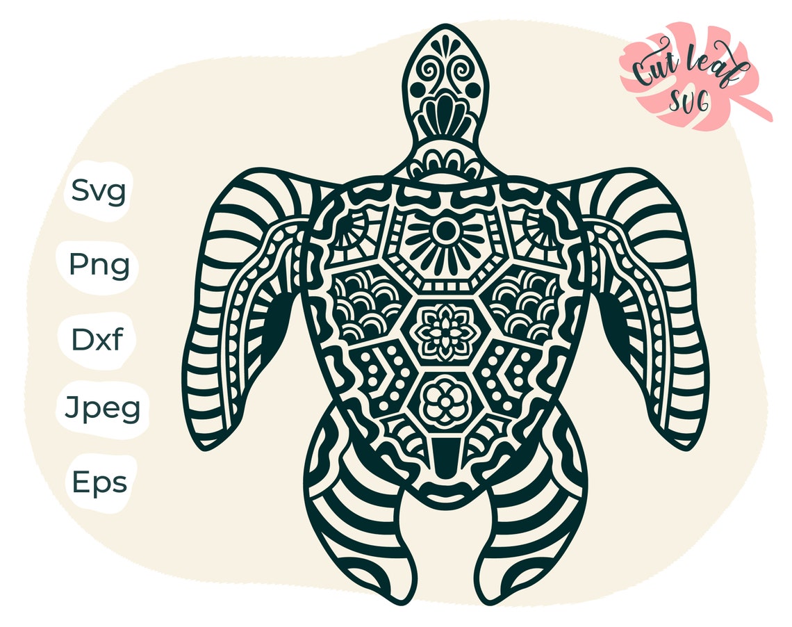 Sea Turtle Svg, Turtle Svg, Zentangle Svg, Beach Svg, Summer Svg ...