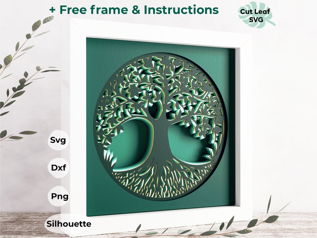 3D Tree of Life SVG - Shadow Box Svg, Family Tree Shadowbox Svg, Files ...