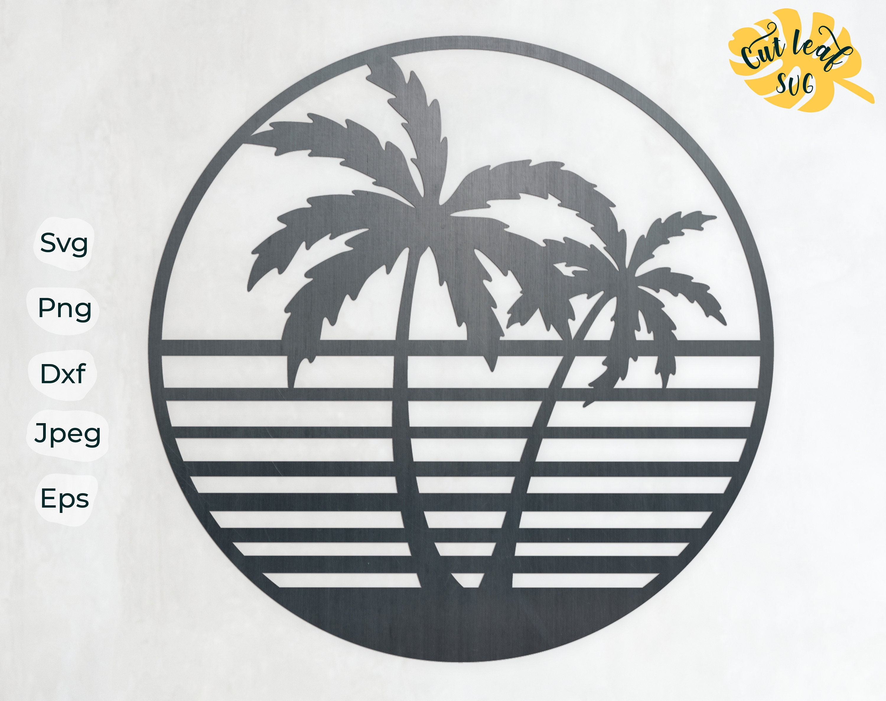 Palm Tree Svg Dxf Files for Plasma Cnc Files for Wood | Etsy