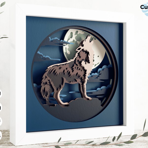 Wolf Shadow Box - Etsy