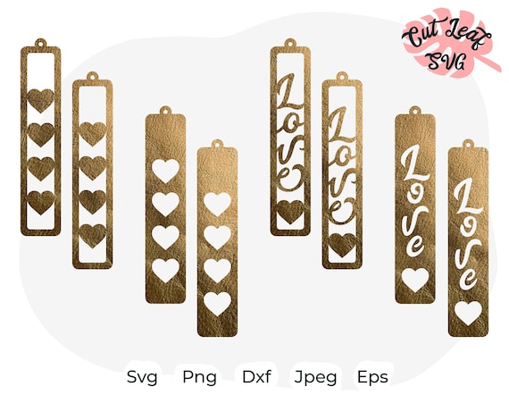 Heart Earring Svg Leather Earring Svg Valentine Earring Svg - Etsy