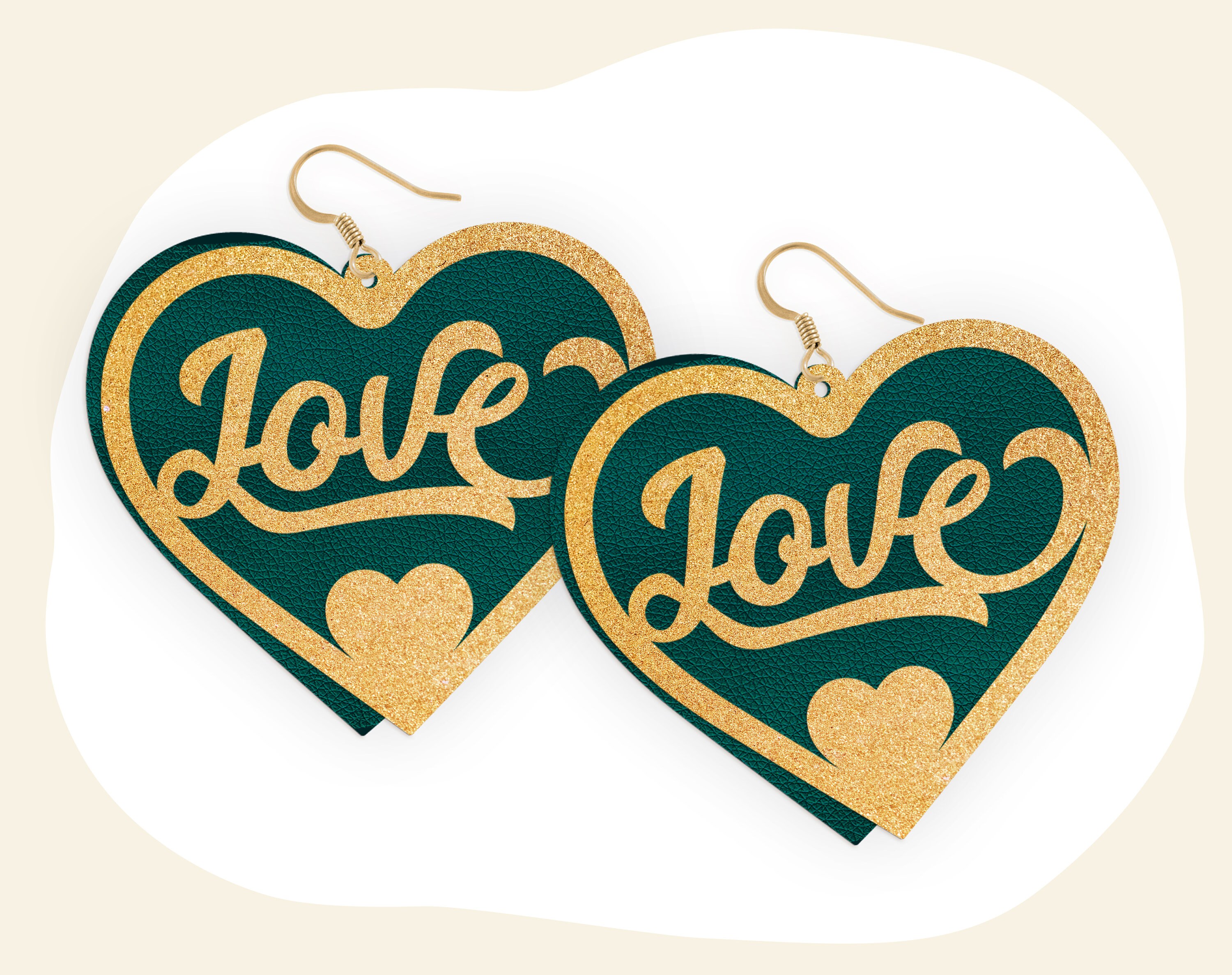 Heart & Teardrop Earring SVG, Love Cut File (digital Download) - Etsy
