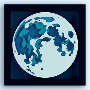 3d Layered Moon Svg, 3d Svg, Laser Cut Files, Cnc Files for Wood ...
