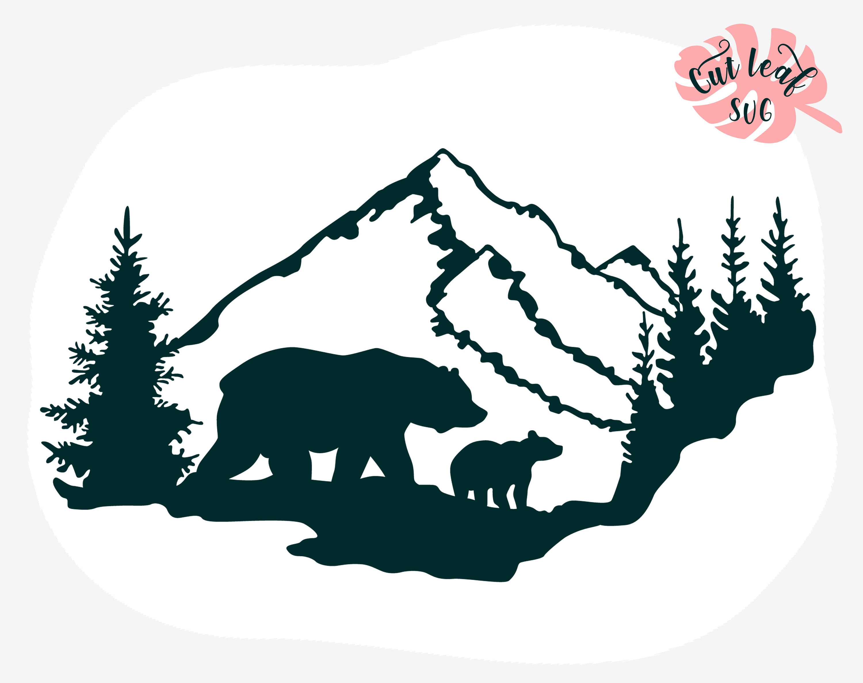 Wildlife Scene Svg Wild Animals Cut File for Laser Dxf Files - Etsy ...