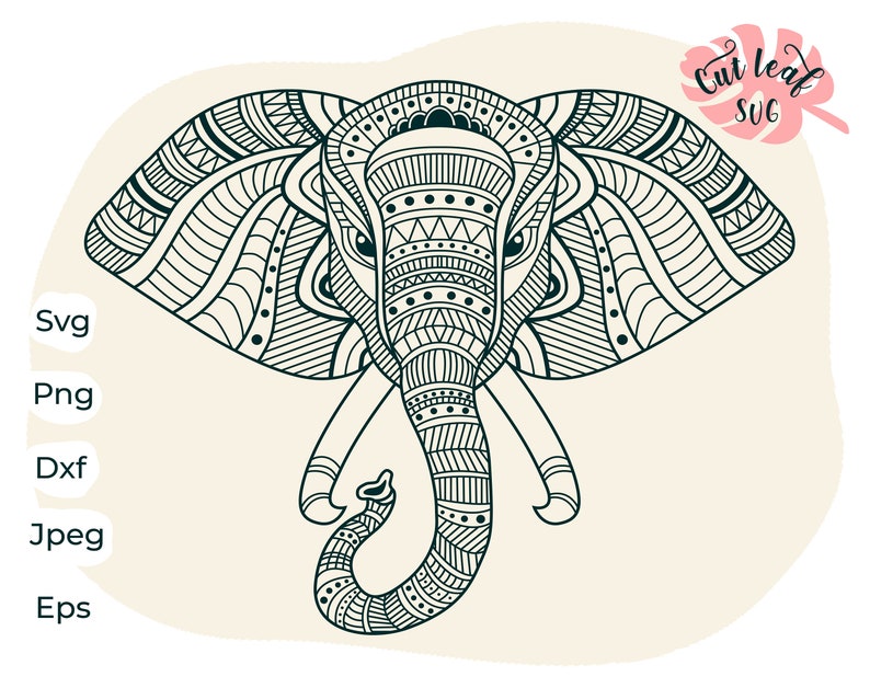 Elephant Svg Mandala Svg Elephant Mandala Svg Zentangle | Etsy