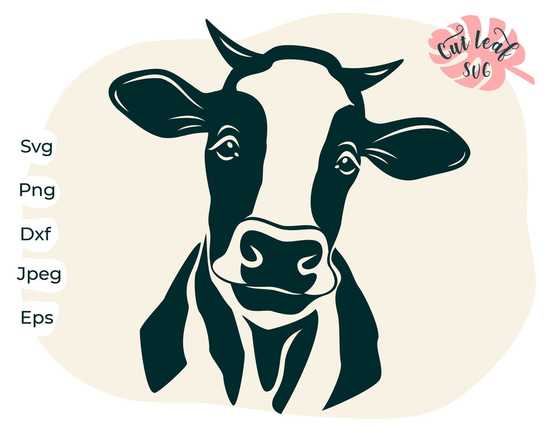 Cow Svg, Heifer Svg, Cow Face Svg, Farm Svg, Country Svg, Cow Clipart ...