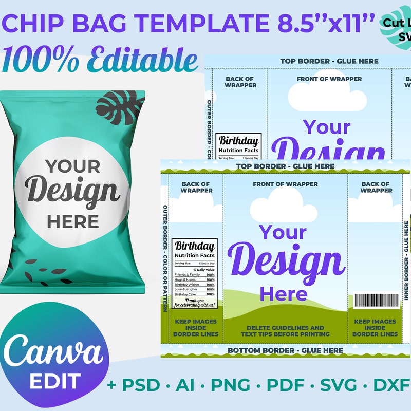 Custom Chip Bags - Etsy
