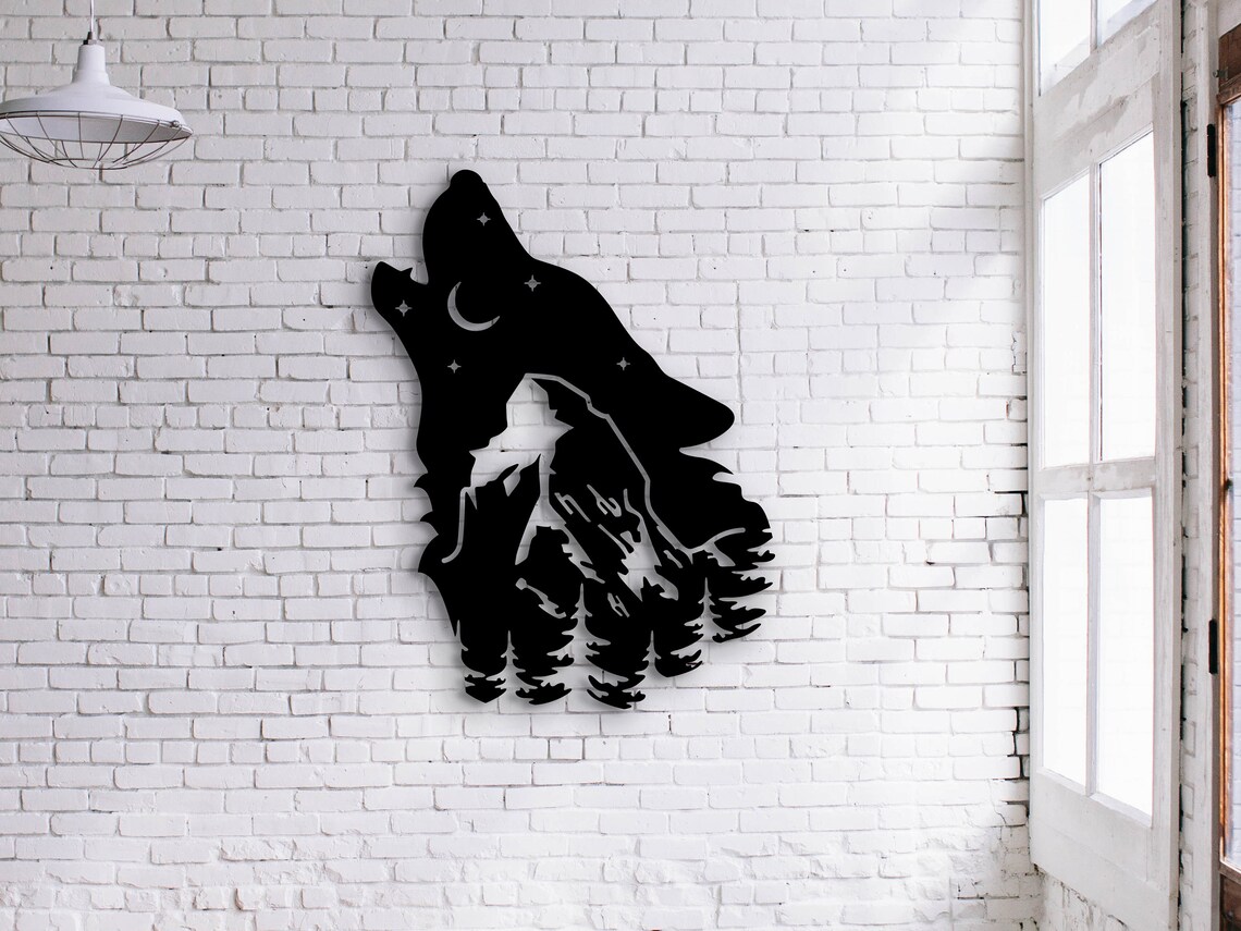 Wolf svg dxf files for plasma cnc files for wood Glowforge | Etsy