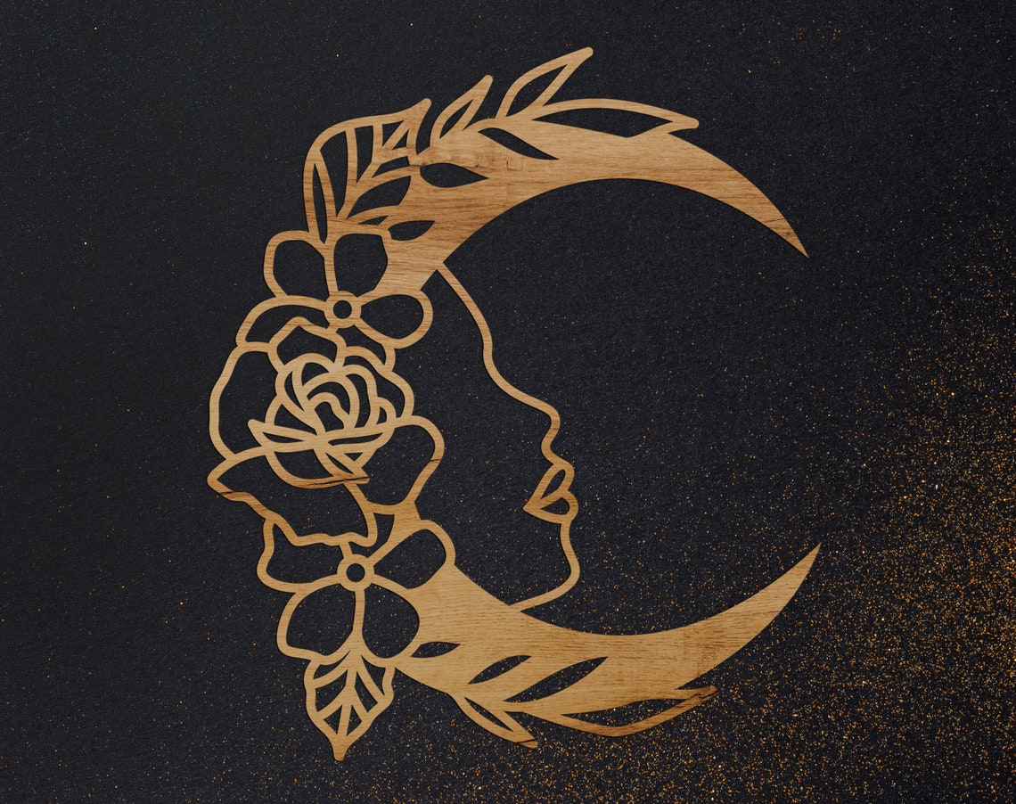 Moon Svg Dxf Files for Plasma Cnc Files for Wood Moon - Etsy