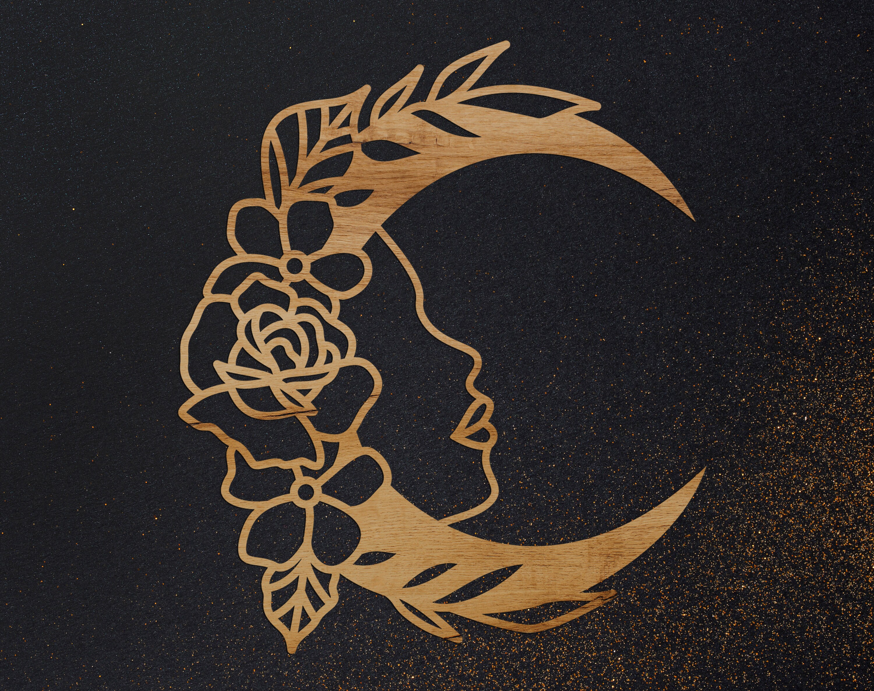 Floral Moon SVG, CNC Plasma Cut Files (digital Download) - Etsy