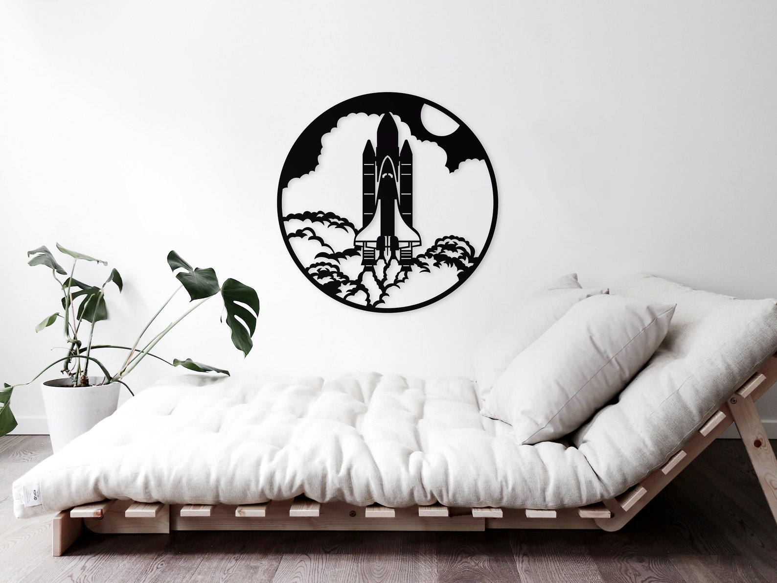 Rocket DXF SVG Metal Wall Art Laser Cut Files, Spaceship Cnc Router ...