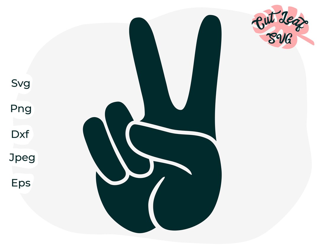 Peace Hand Svg, Peace Sign Svg, Hippie Svg, Peace Hand Gesture Svg ...