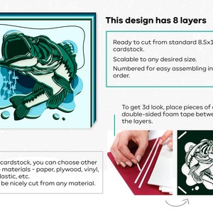 3d Fishing Svg Shadow Box Svg Fish Svg - Etsy