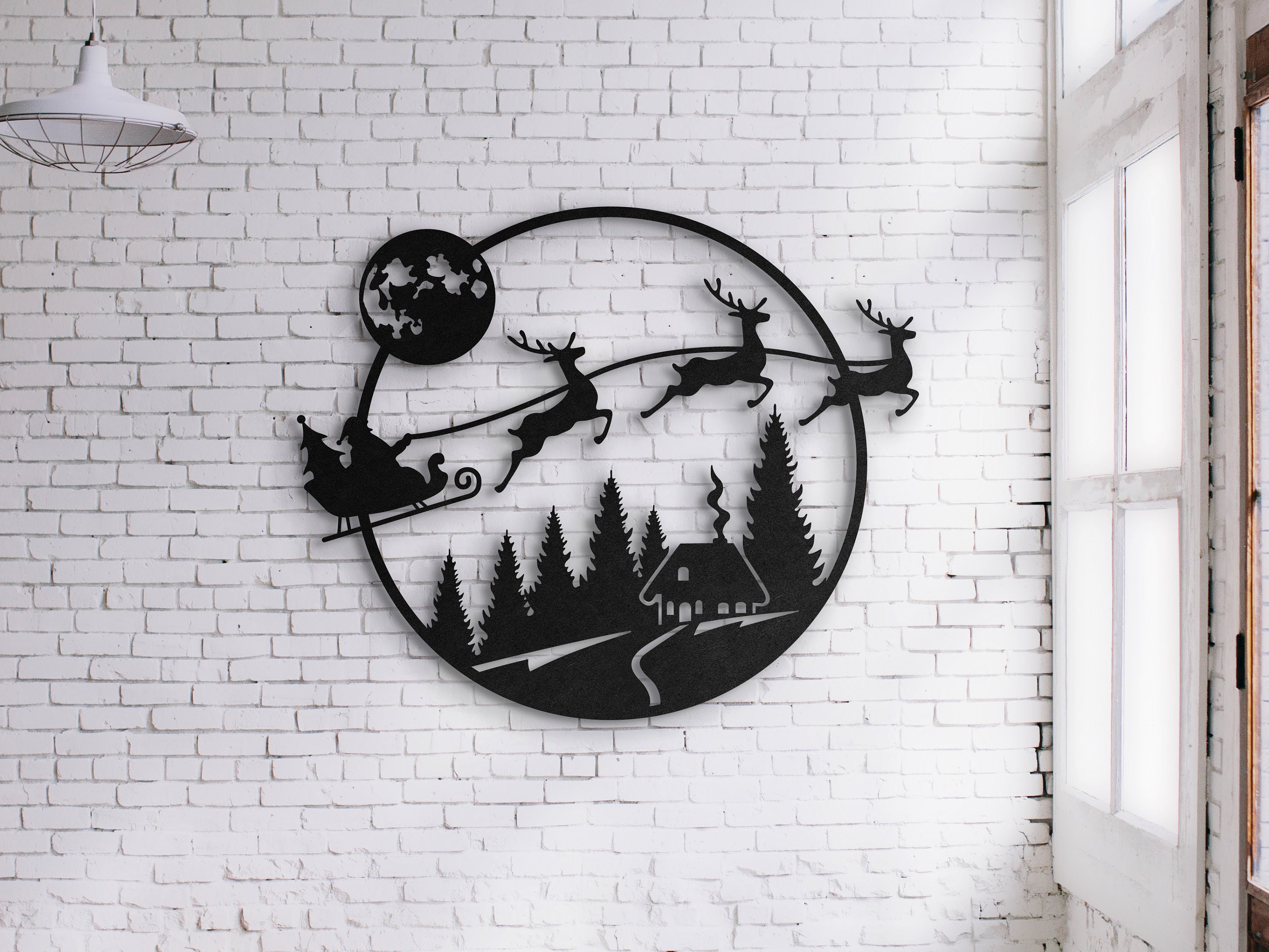 Christmas Svg Dxf Files for Plasma Santa Claus Svg Deer | Etsy