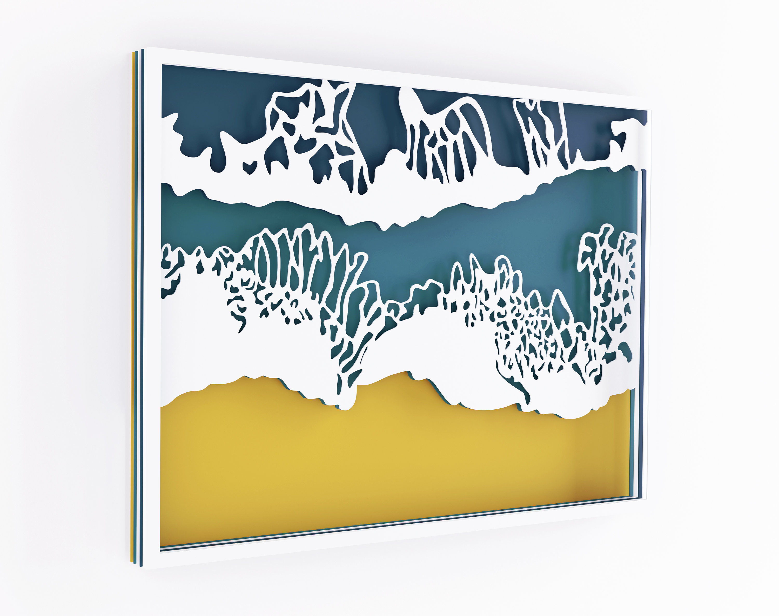 3d Layered Beach Svg, 3d Svg, Shadow Box Svg, Laser Cut Files, Cnc ...