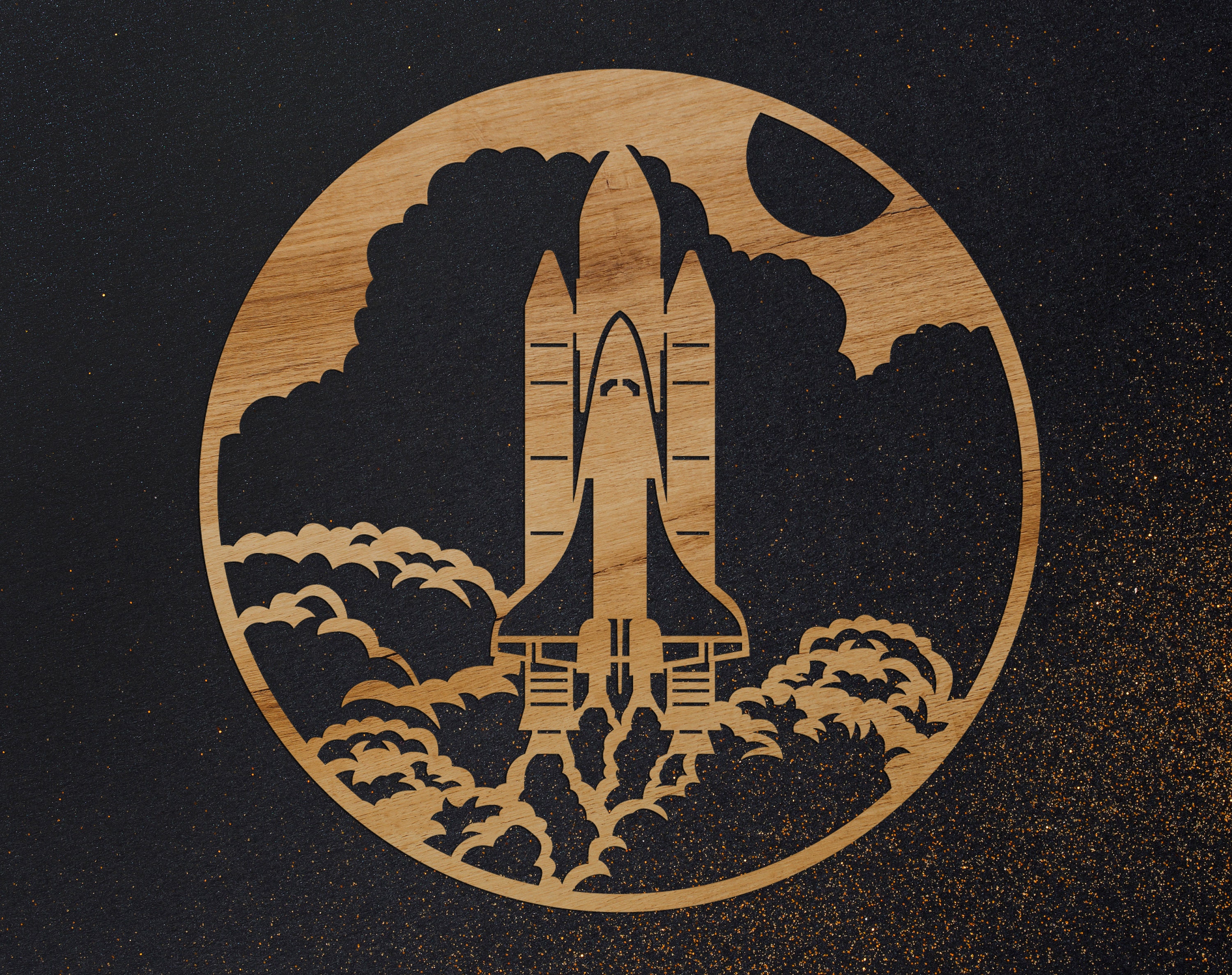 Rocket DXF SVG Metal Wall Art Laser Cut Files, Spaceship Cnc Router ...